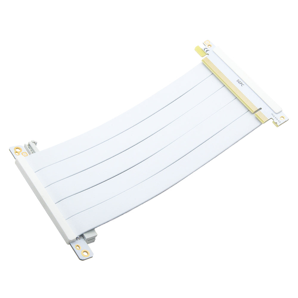 White PCIe 4.0 x16 Riser Cable - Compatible with K39/K49/K59/K39PRO/K4